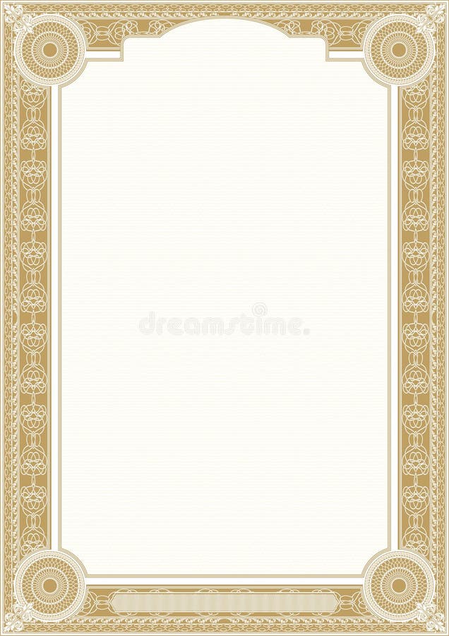 Vertical Frame for Certificates Green Stock Illustration - Illustration ...