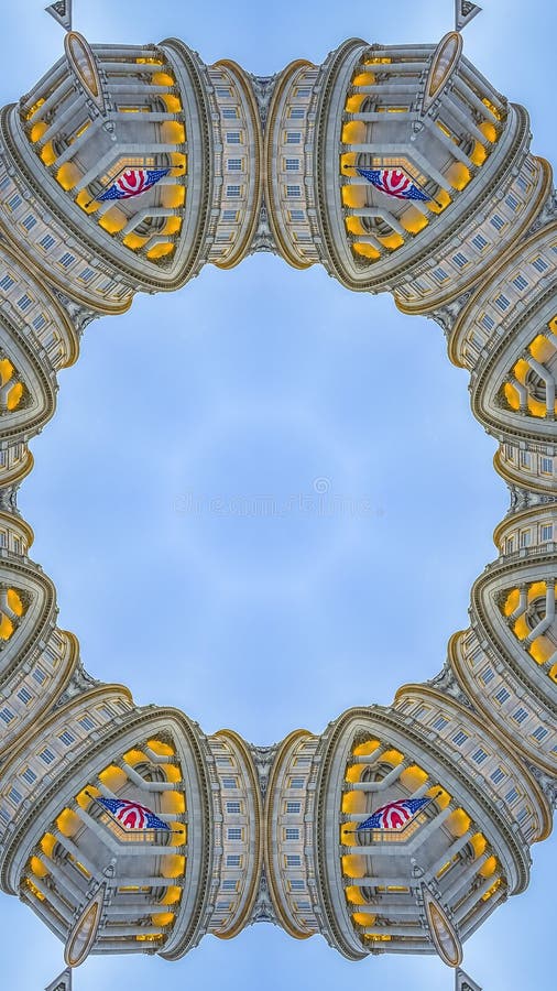 Vertical Frame Circle Made with Decorative Facade of Capital Stock ...