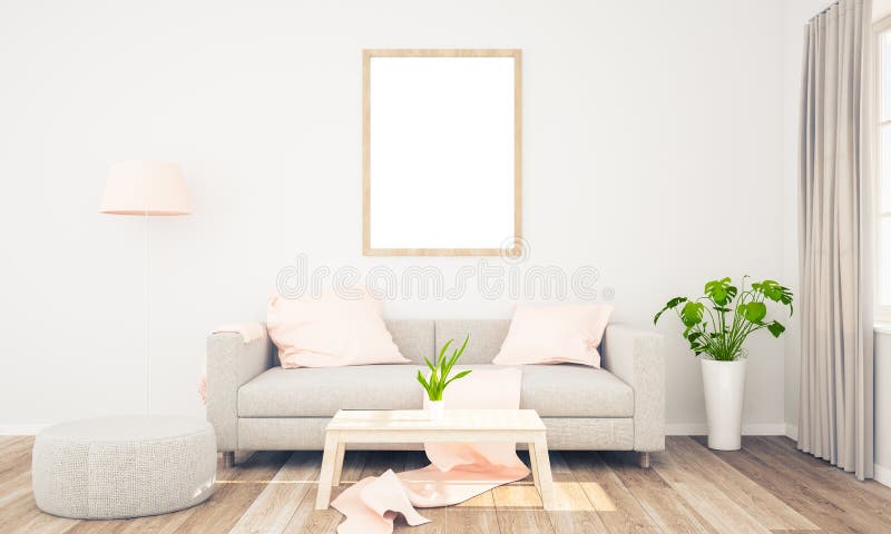 Vertical Frame on Living Room Stock Image - Image of plant, home: 132832771