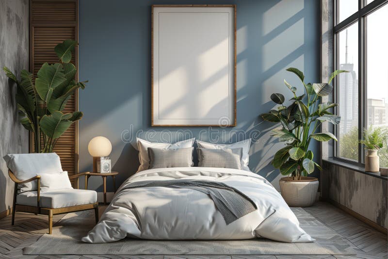 Vertical Frame Mockup with ISO a Paper Size and Reflective Glass ...