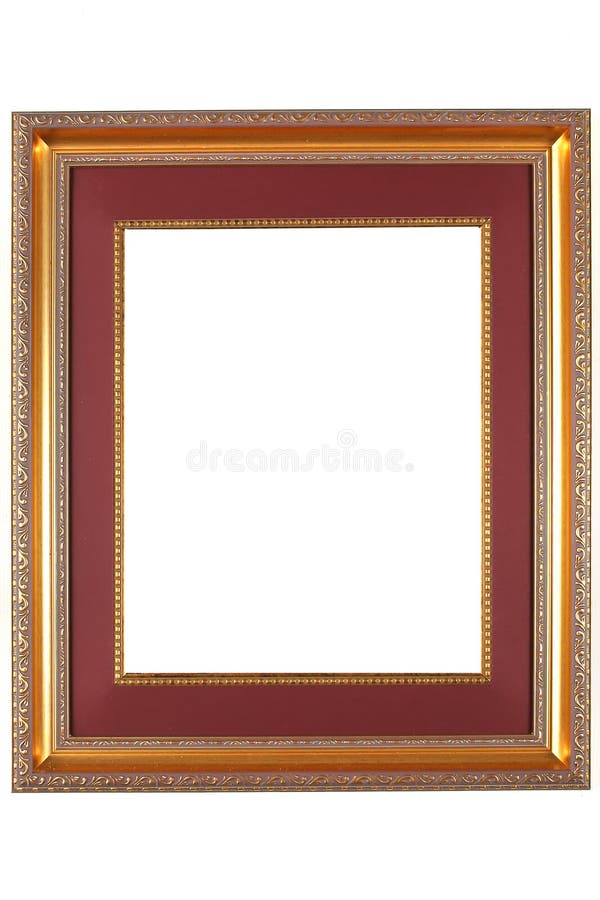 Vertical Frame for Paintings and Photographs with Red Mat. Stock Photo ...
