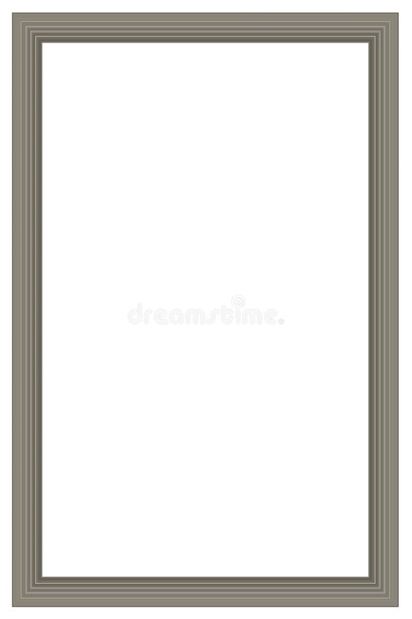 Vertical Frame for Photo and Design with Aspect Ratio 2 To 3 on a White ...