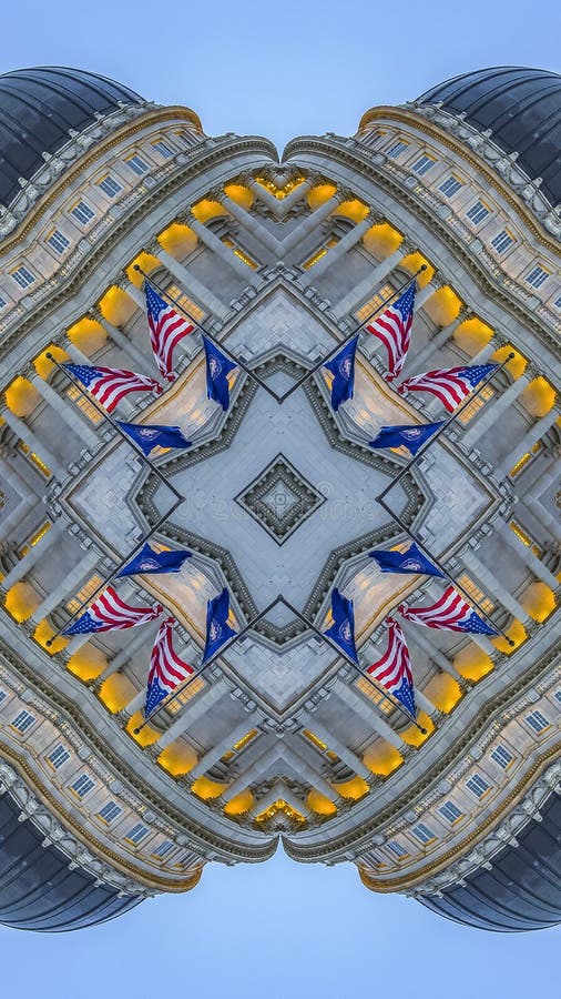 Vertical Frame Rounded Shape Made with the Dome of the Capital Stock ...