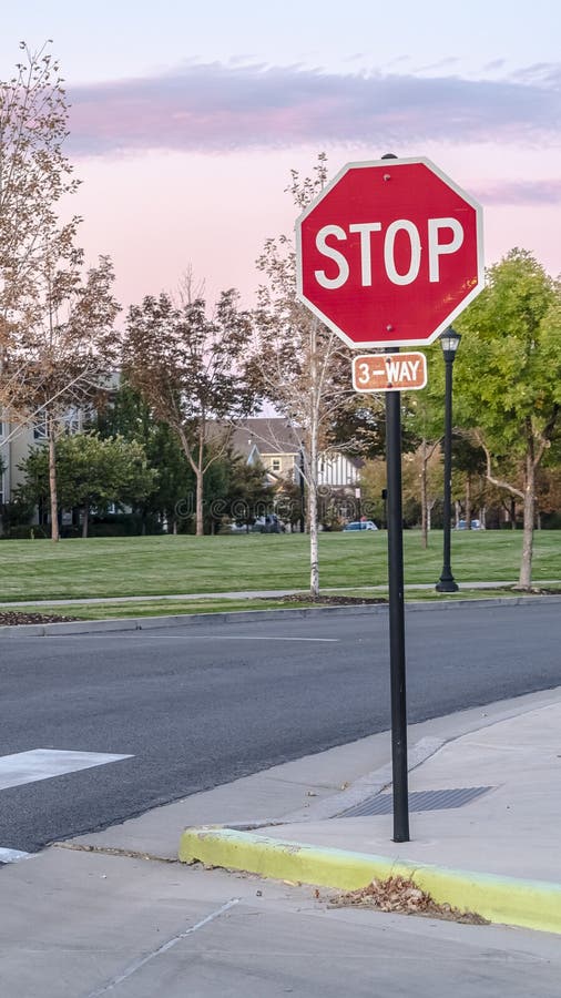 Vertical Street View Of A Modern Urban Housing Estate Stock Image ...