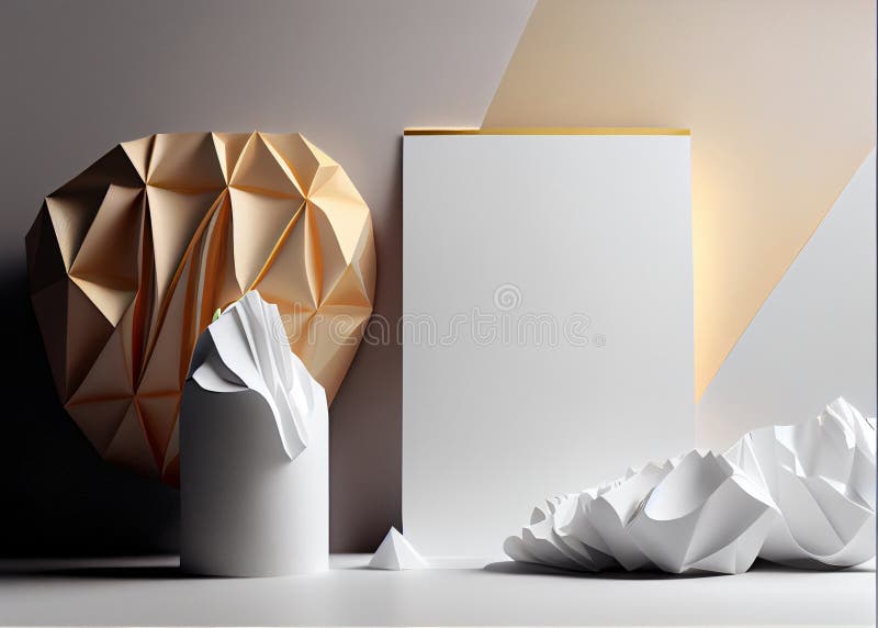 Vertical Frame with White Bust Over Wall. Mockup Template AI Generated ...