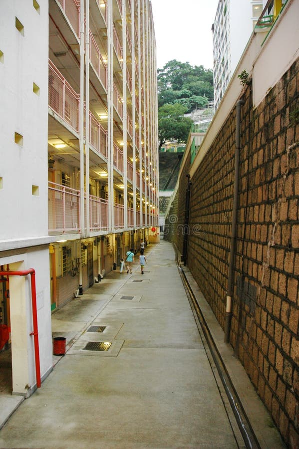 Vertical Gap in Public Estate Stock Photo - Image of kong, housing: 844624