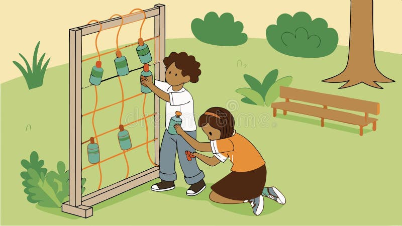 Vertical Garden with Netting, Climbing Plant Support System Vector ...