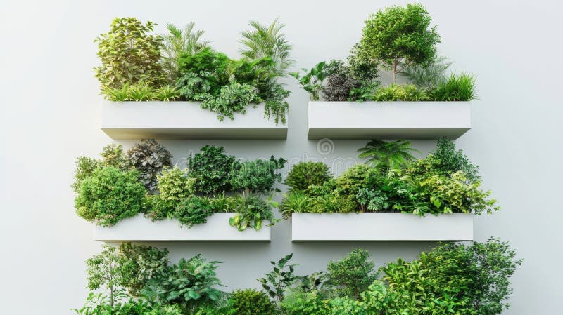Vertical Garden Wall Planter Stock Image - Image of size, appealing ...