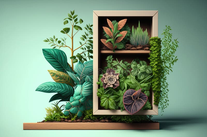Vertical Gardening Illustration Stock Illustration - Illustration of ...