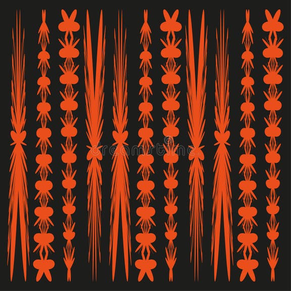 Vertical Geometric Pattern. Abstract Orange Shape. Modern Design Vector ...