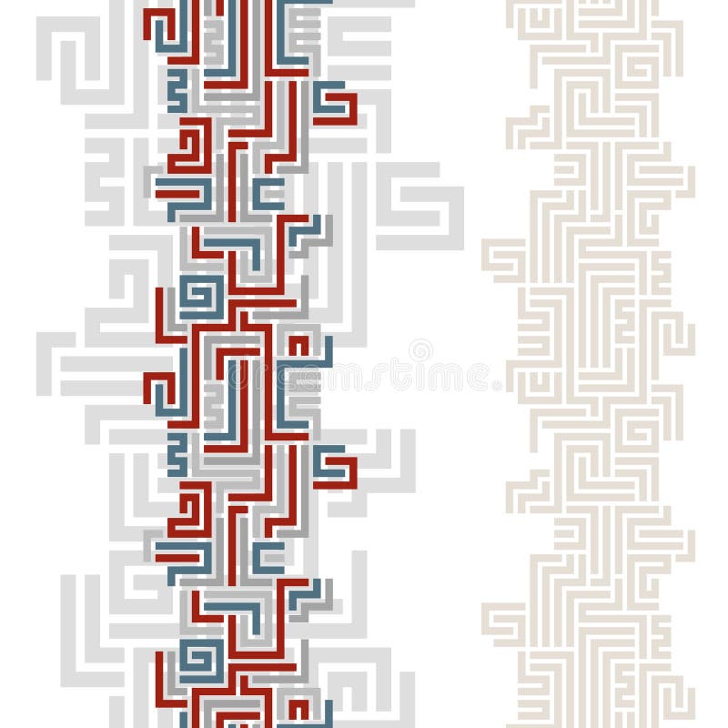 Vertical Geometric Seamless Pattern. Stock Vector - Illustration of ...