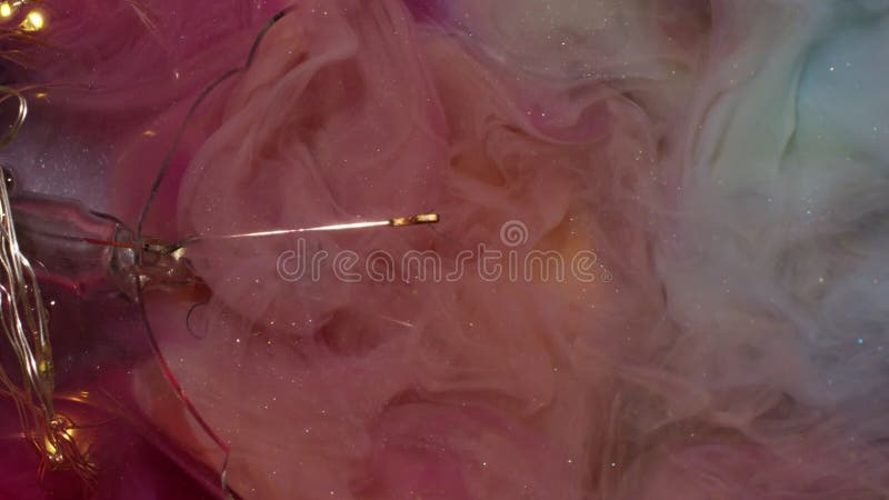 Vertical Glittery Flow Paint Explode Light Bulb Stock Footage - Video ...