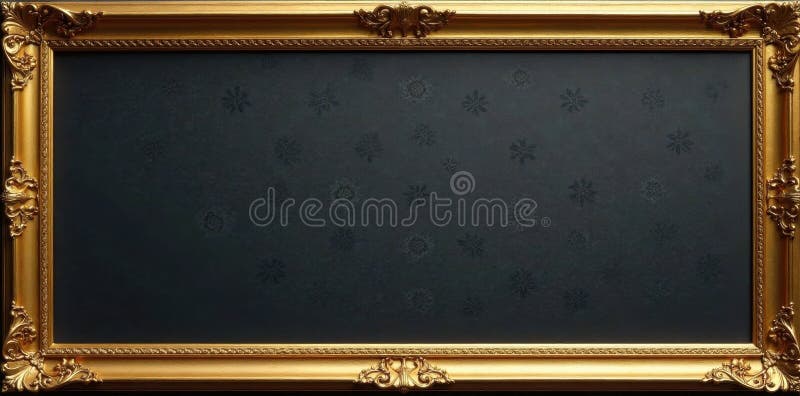 Vertical Gold Frame, Ample Copy Space Ideal for Branding, Golden ...