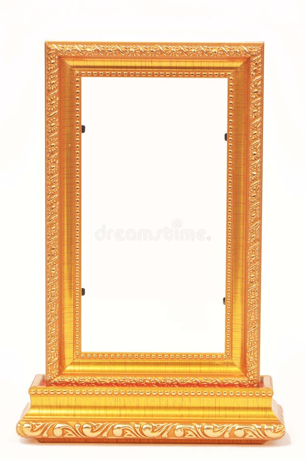 Vertical Golden Vintage Frame Stock Image - Image of gilded, retro ...