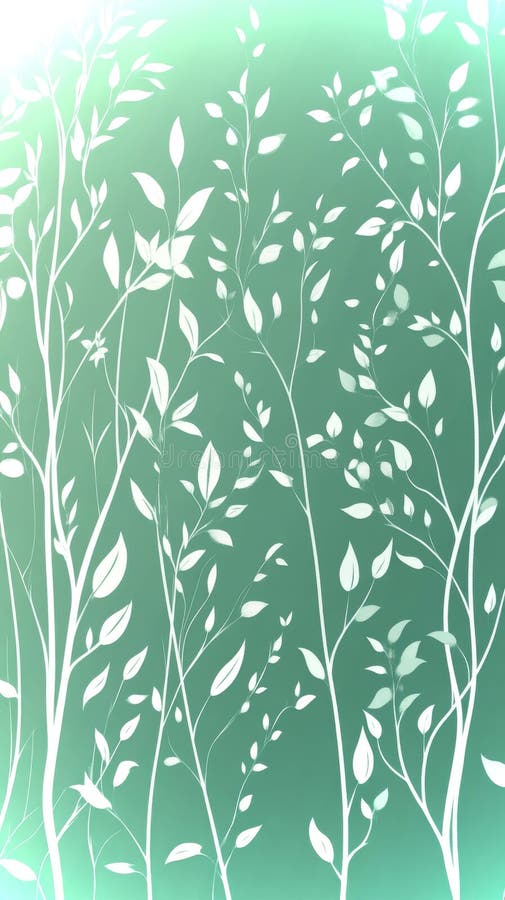 Vertical Gradient Background Featuring Eco-themed Botanical Elements ...