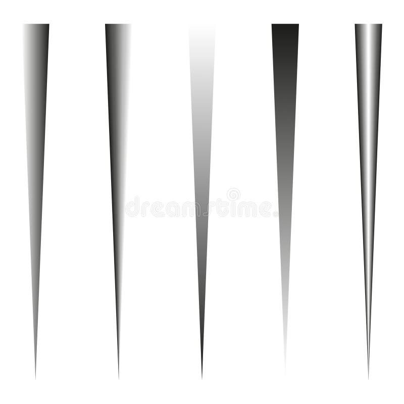 Vertical Gradient Shapes. Smooth Tonal Columns. Vector Shading Design ...