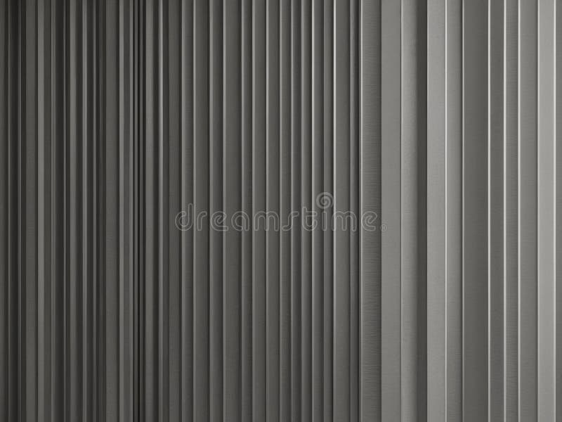 Vertical Gray Panels. Architectural Element with Grooved Texture and ...