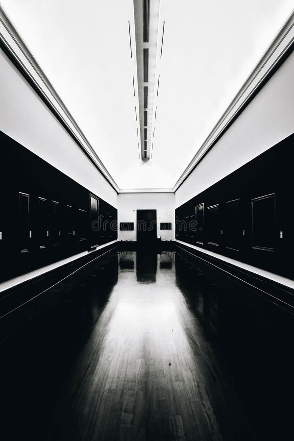 Empty art museum interior stock image. Image of advertise - 23789637