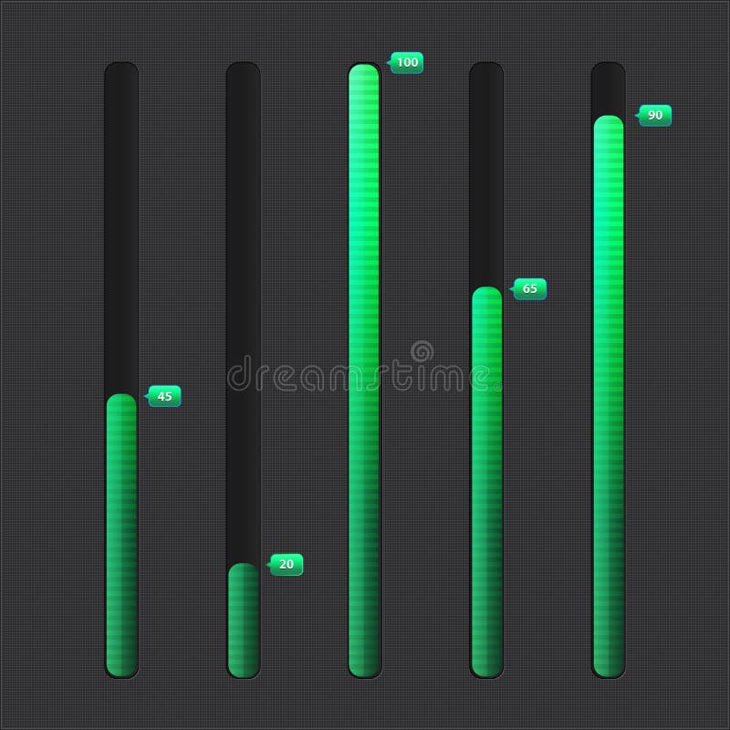 Vertical green loading bar stock vector. Illustration of shape - 30562379