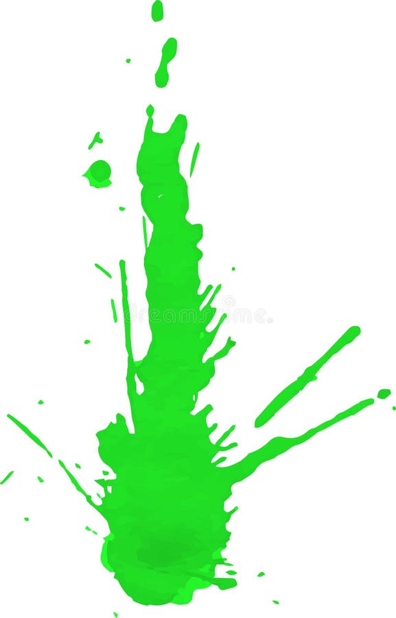 Vertical Green Paint Splash with Strong Explosive Splatter.. Stock ...