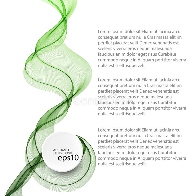 Vertical Green Wave Design, Abstract Background Vector Stock Vector ...