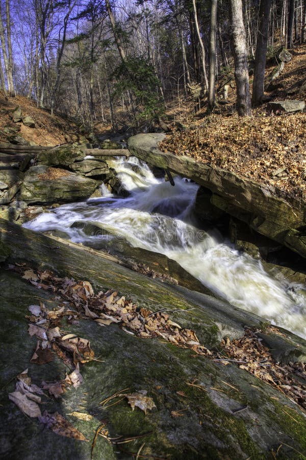 Vertical of Grindstone Cascade in Ontario, Canada Stock Photo - Image ...