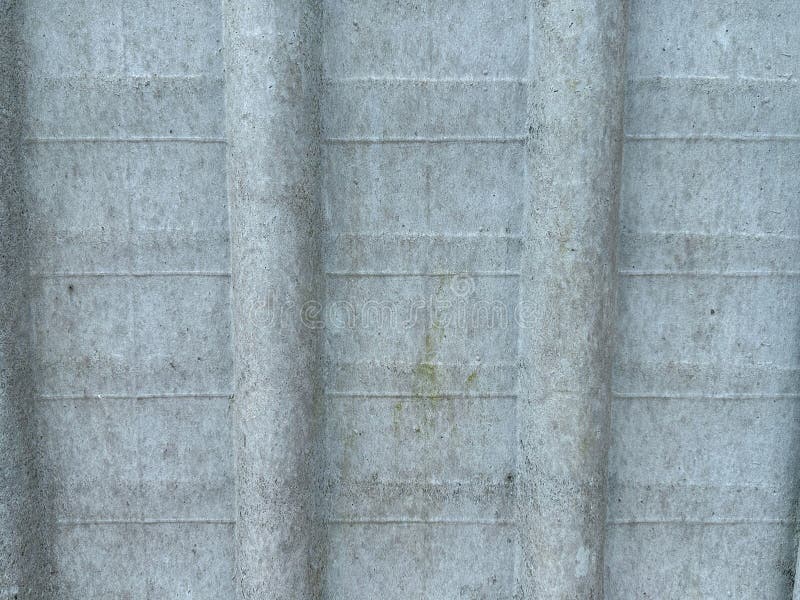 Vertical Grooves and Horizontal Lines Characterize this Concrete Wall ...