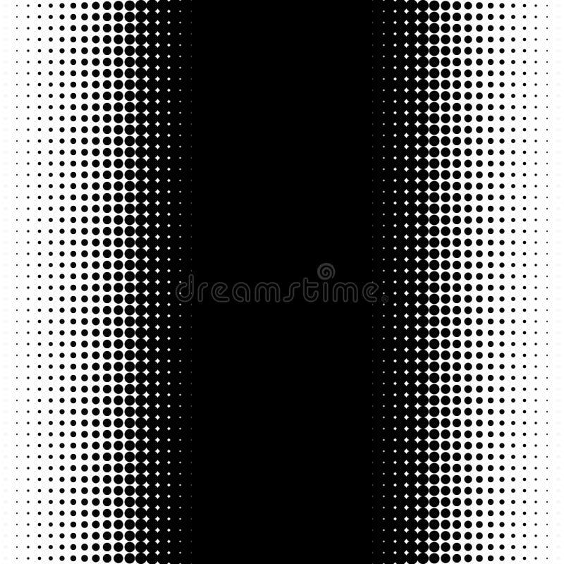 Vertical Half Tone Pattern with Dots - Monochrome Halftone Texture ...