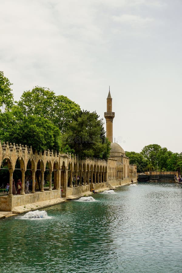 Vertical of the Halil Ul Rahman Mosque in Urfa, Sanliurfa, Turkey with ...