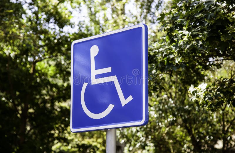 Vertical handicapped sign stock image. Image of outdoor - 191875919