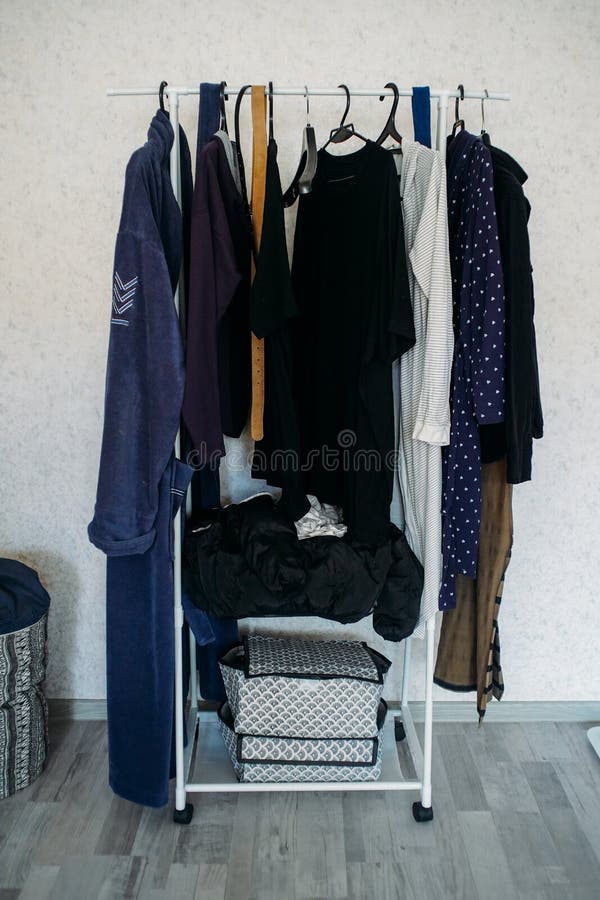 Vertical Hanger in a Bright Interior Stock Image - Image of neutral ...