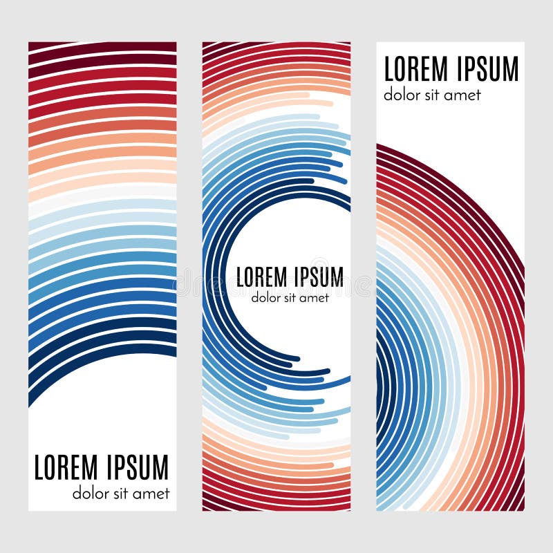 Vertical Header Banners with Curved Lines Stock Vector - Illustration ...