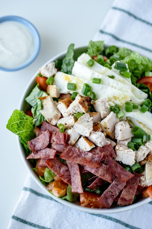 Vertical High Angle Shot of a Bowl of Healthy Salad Stock Photo - Image ...