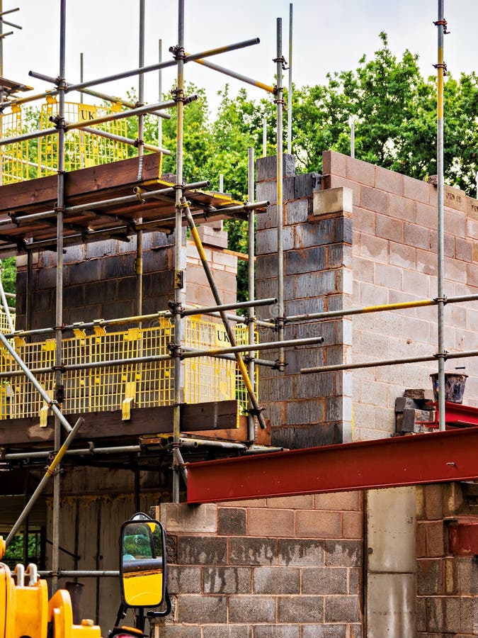 Vertical of a House Building Project Stock Image - Image of property ...