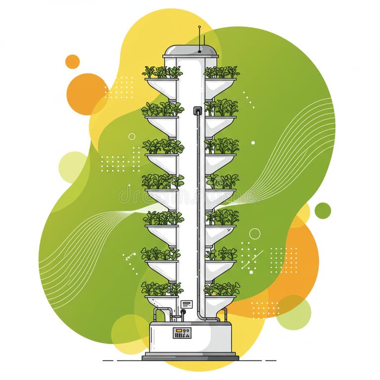 A Vertical Hydroponic System Features Multiple Tiers of Triangular ...