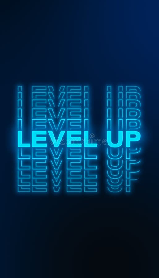 Vertical Illustation of Level Up Title Stock Illustration ...