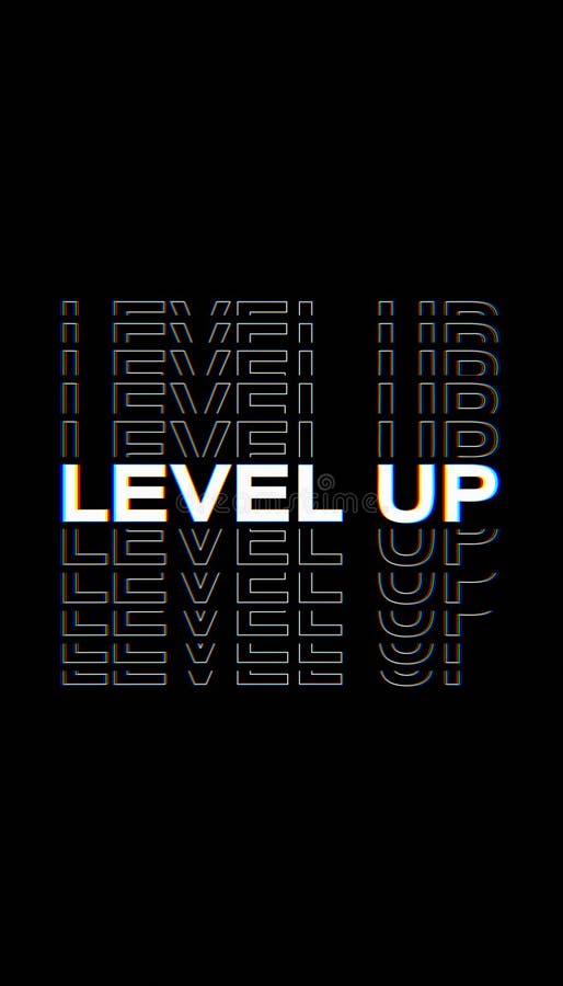 Vertical Illustation of Level Up Title Stock Illustration ...