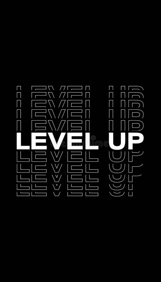 Vertical Illustation of Level Up Title Stock Illustration ...