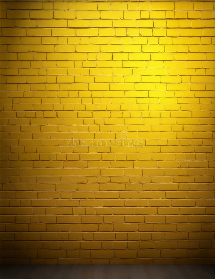 Vertical Illustration of a Yellow Brick Wall Stock Illustration ...