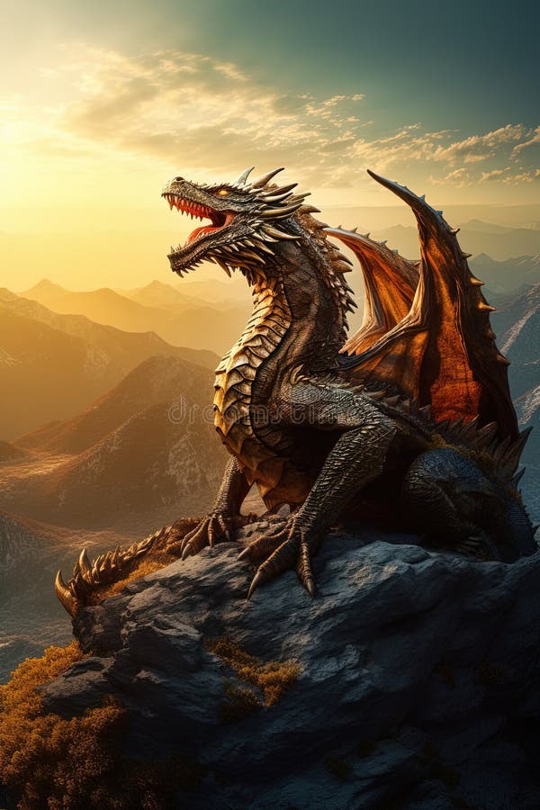 Realistic Dragon Flight Stock Illustrations – 115 Realistic Dragon ...