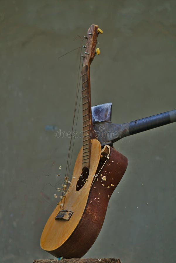 Man smashing guitar stock image. Image of chord, player - 10799873