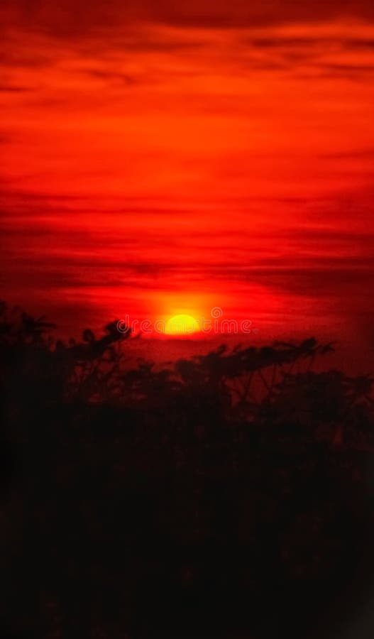 Vertical Image of Beautiful Sunset Stock Image - Image of boating ...