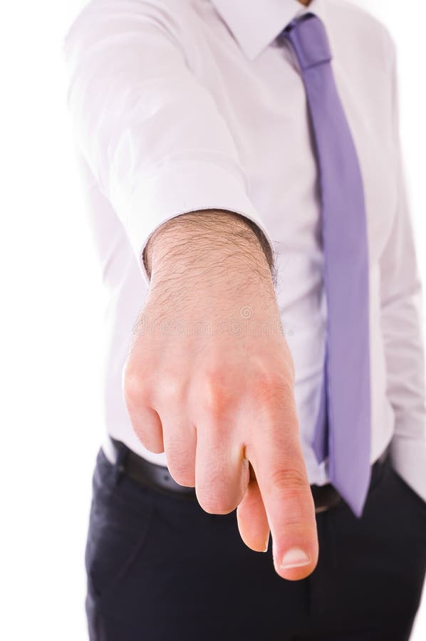 Businessman Pointing with Finger. Stock Photo - Image of corporate ...