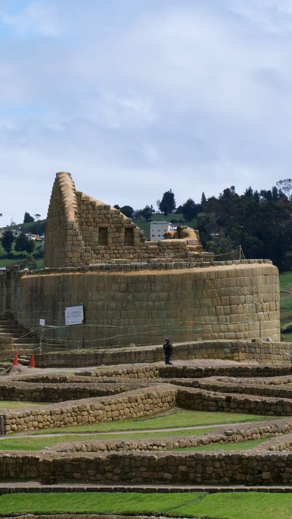 Vertical Image of Castillo Ruins or Temple of the Sun at Ingapirca ...