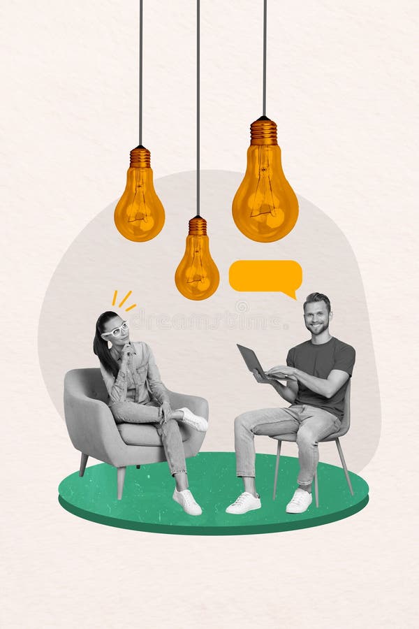 Vertical Image Collage of Two Business Partners Colleagues Work Project ...