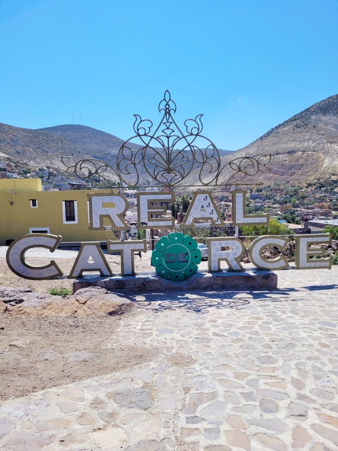 Vertical Image of the Letters Near the Viewpoint of the Town Real Del ...