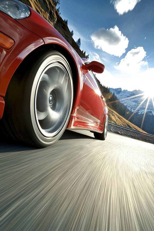 Car Driving Fast in Tunnel Ai Generated Stock Illustration ...