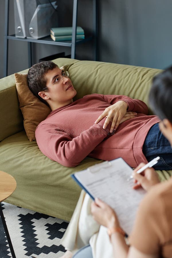 Man Telling about His Problems To Psychologist Stock Image - Image of ...