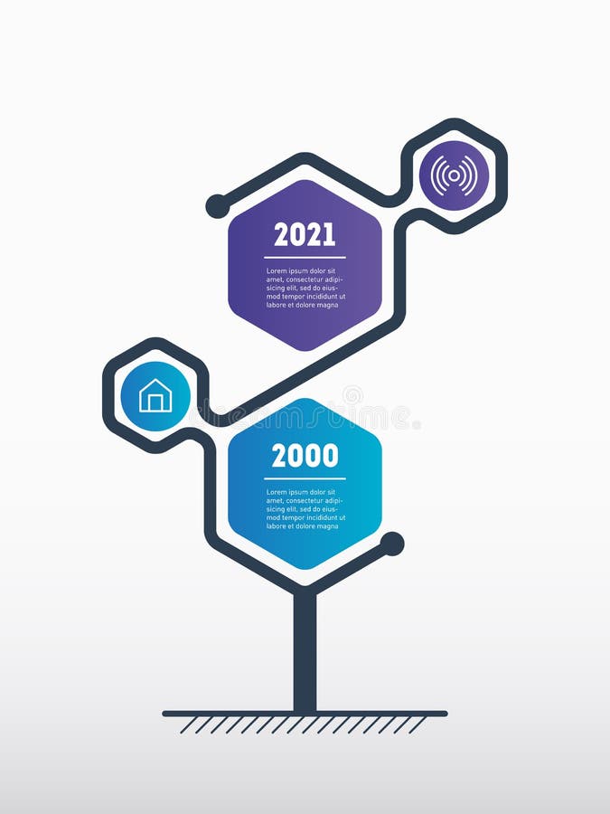 Vertical Infographics or Time Line with 2 Options. Development of the ...