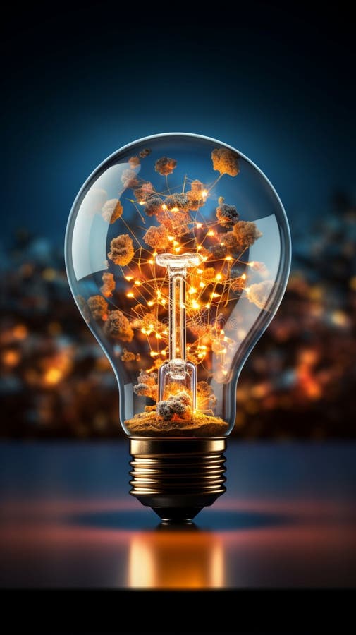 Vertical Innovation Creative Idea Symbolizes Concept of Idea and ...